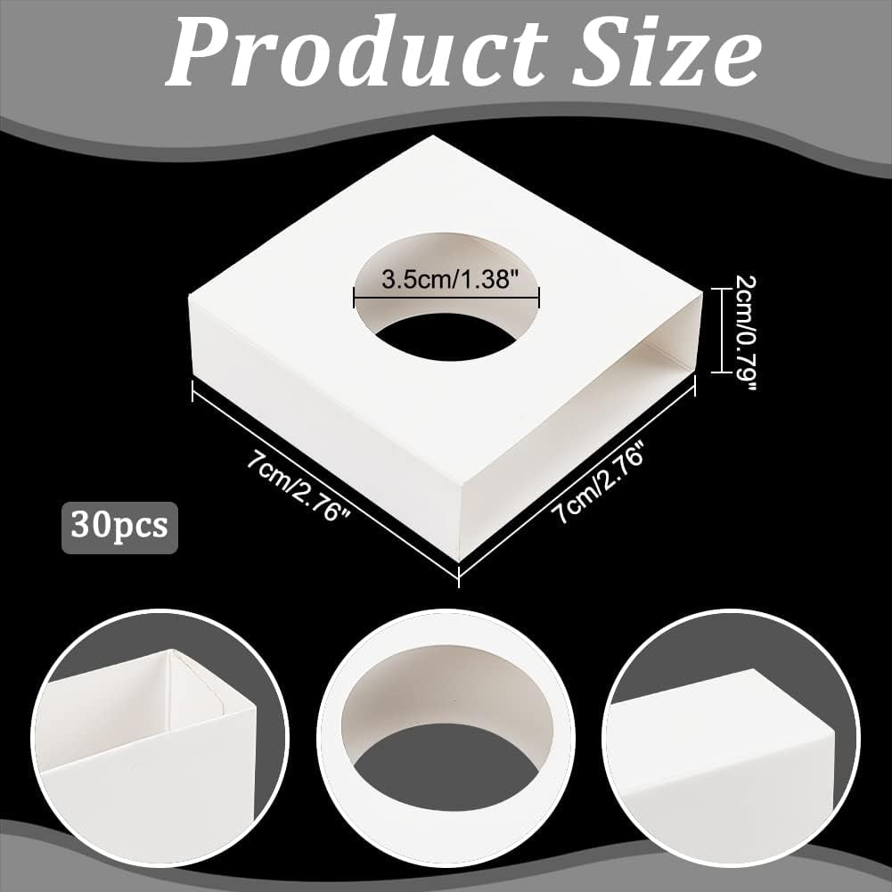 30 pc Square Cardboard Gift boxes for Floating Display Frame Stand with ...