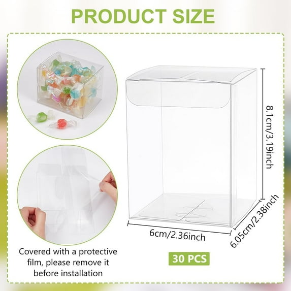 30 pc Transparent Plastic PVC box Gift Packaging Waterproof Folding box ...