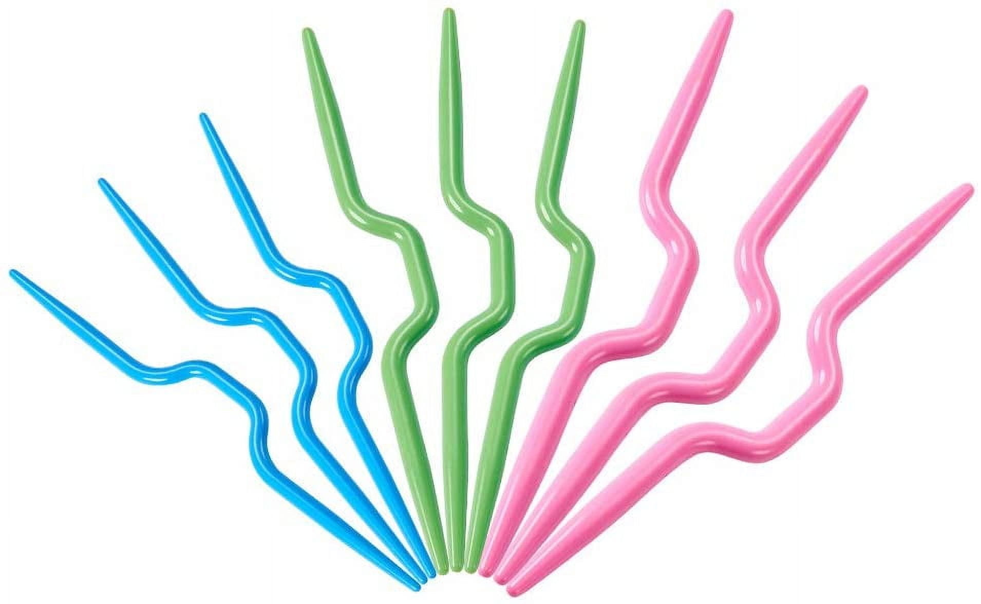 30 pcs 3 Sizes ABS Plastic Knit Cable Stitch Knitting Needles Smooth ...