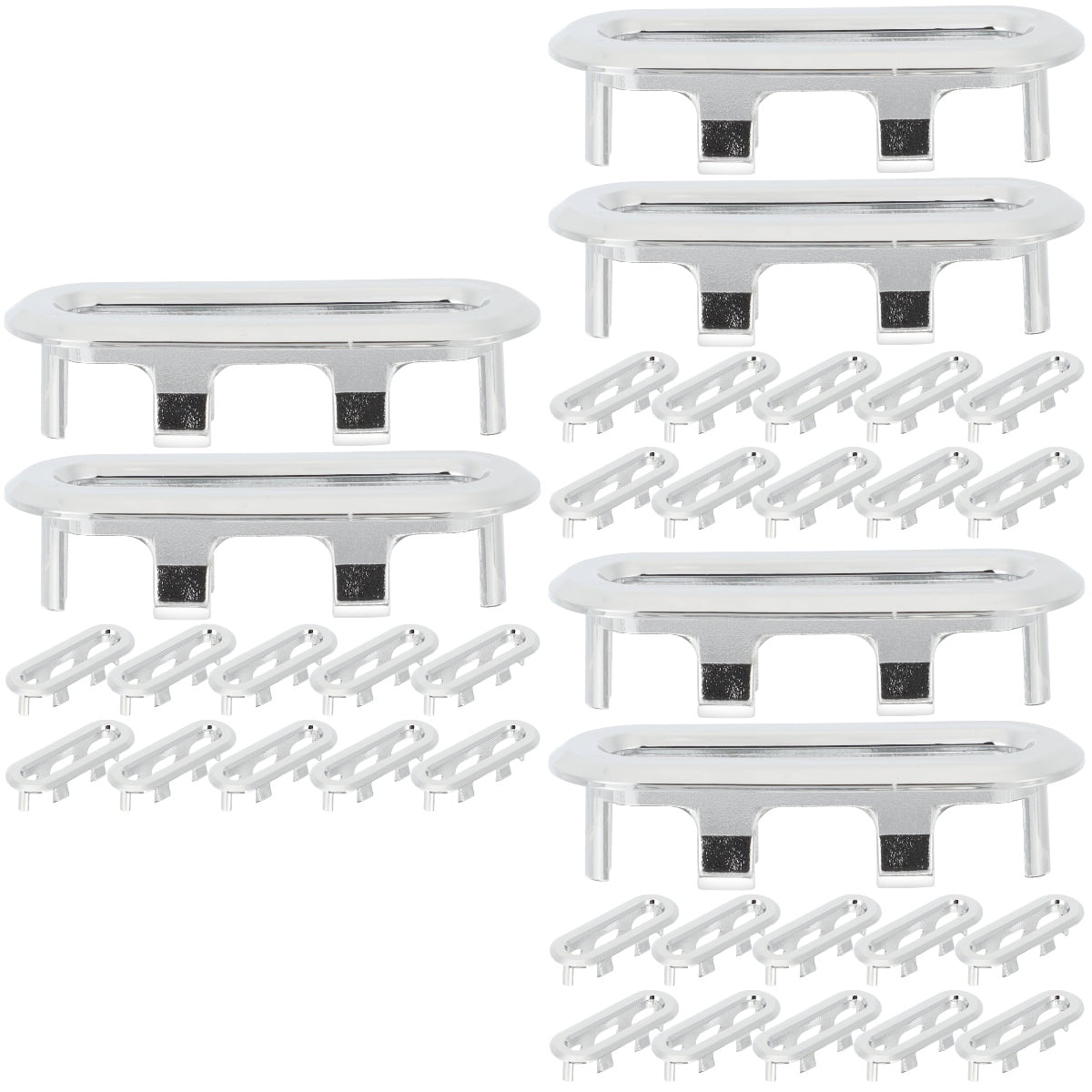 30 pcs Bathroom Sink Overflow Caps Oval Overflow Drain Covers Oval Hole ...