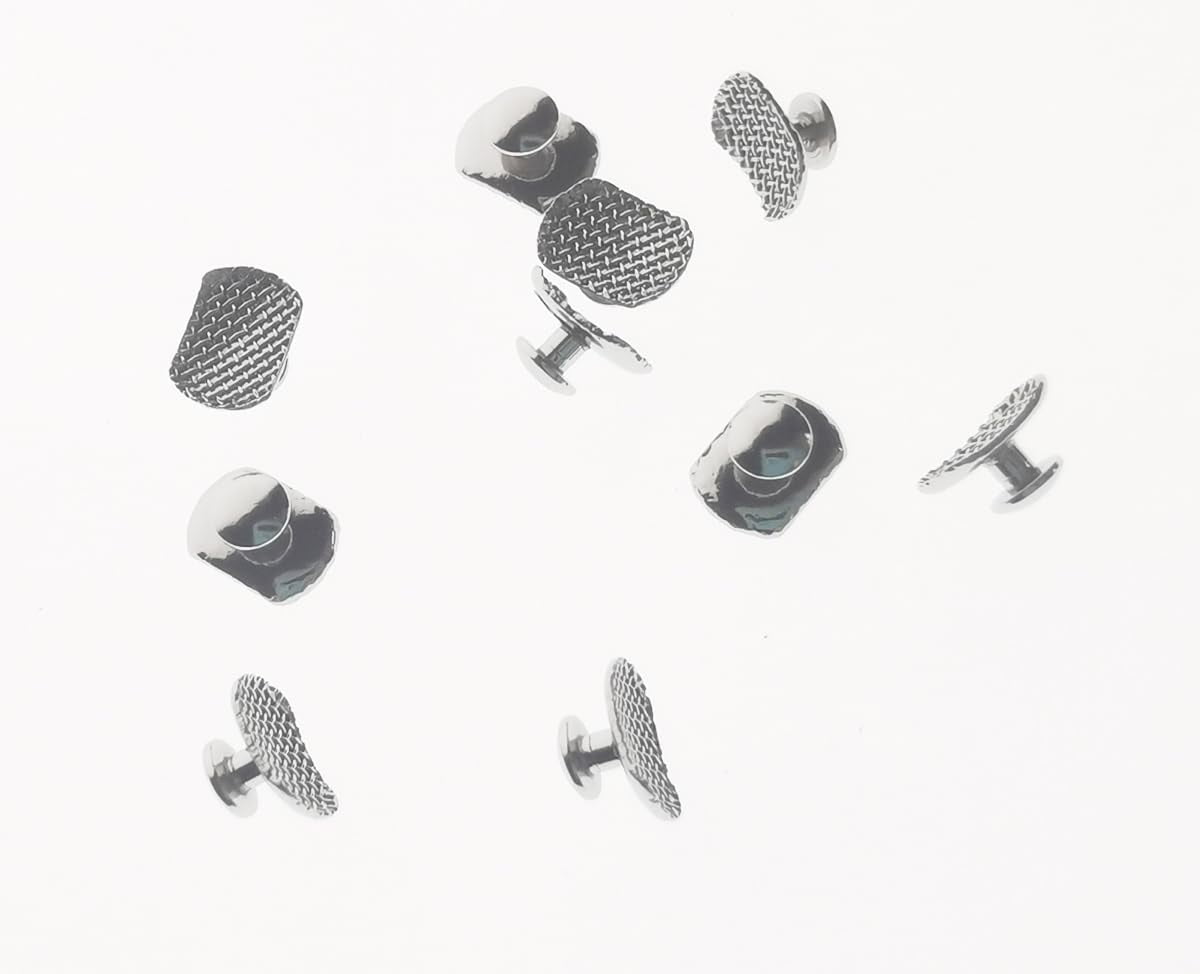 30 pcs Dental Orthodontic Lingual Button Bondable Elliptical Mesh Base ...