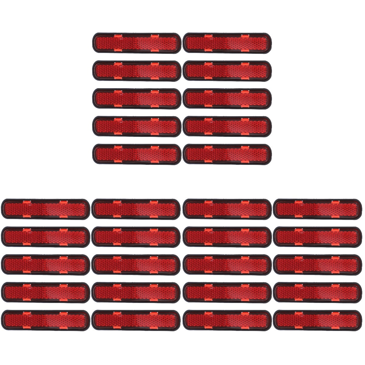 Qiysamall 30 pcs Driveway Reflector Oval Front Reflector Screw On ...