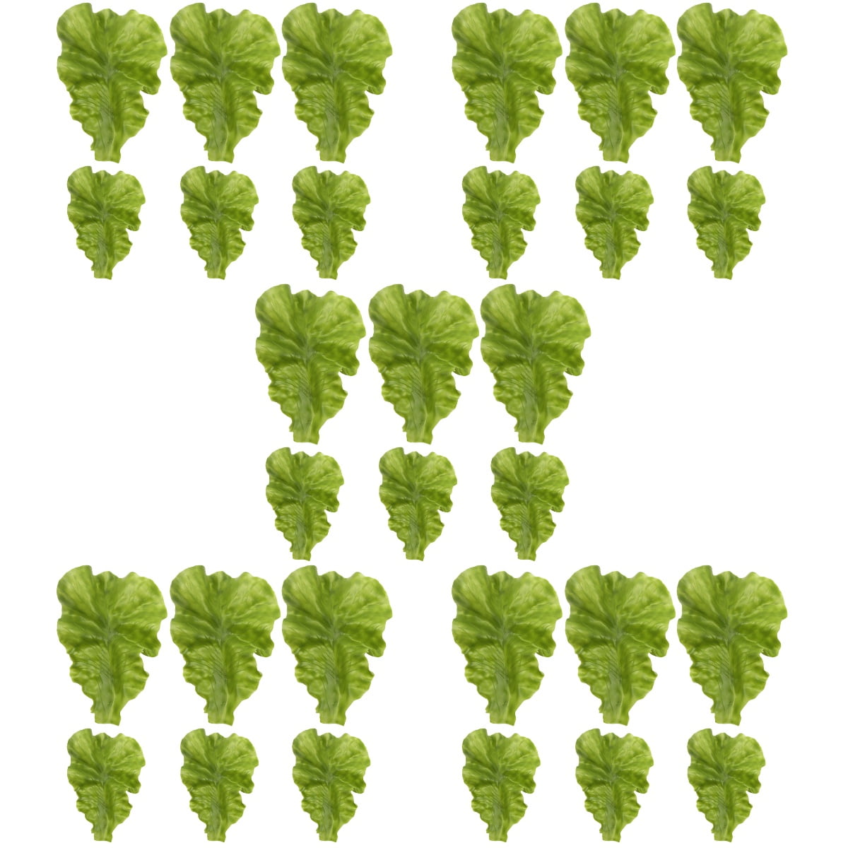 30 pcs Faux Lettuce Leaf Fake Vegetable Model Kitchen Artificial Food ...