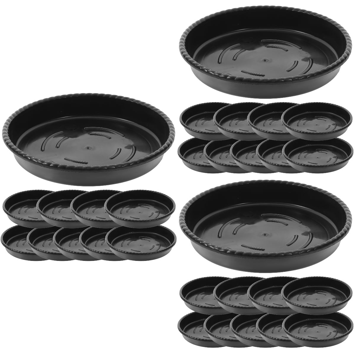 30 pcs Plastic Flower Pot Trays and Plant Saucer Trays - Plastic Plant ...