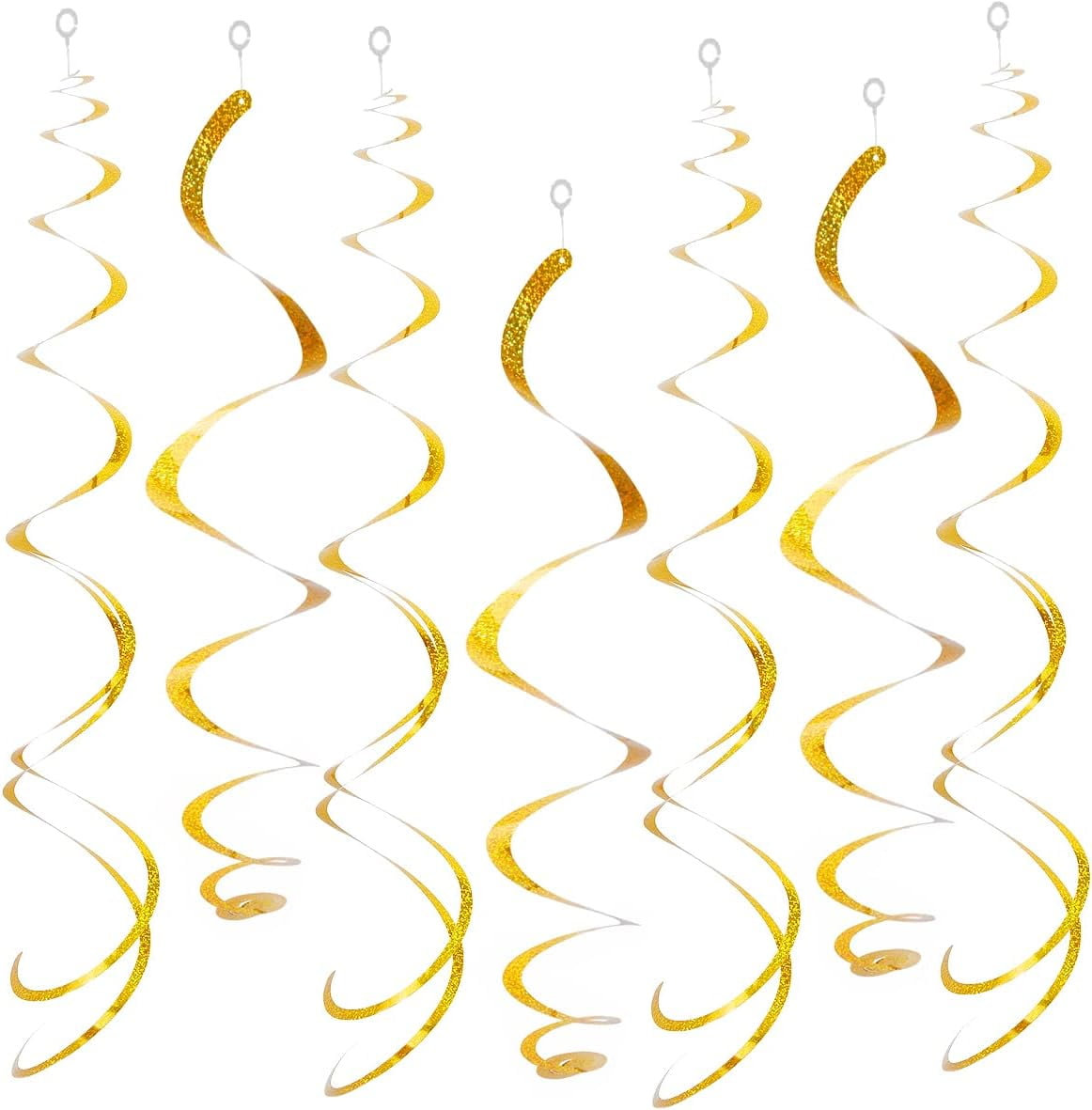 30 pcs Gold Hanging Swirl Decorations Swirls Party Decorations Plastic ...