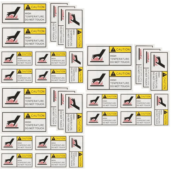 30 pcs Hot Surface Caution Stickers High Temperature Warning Labels for ...