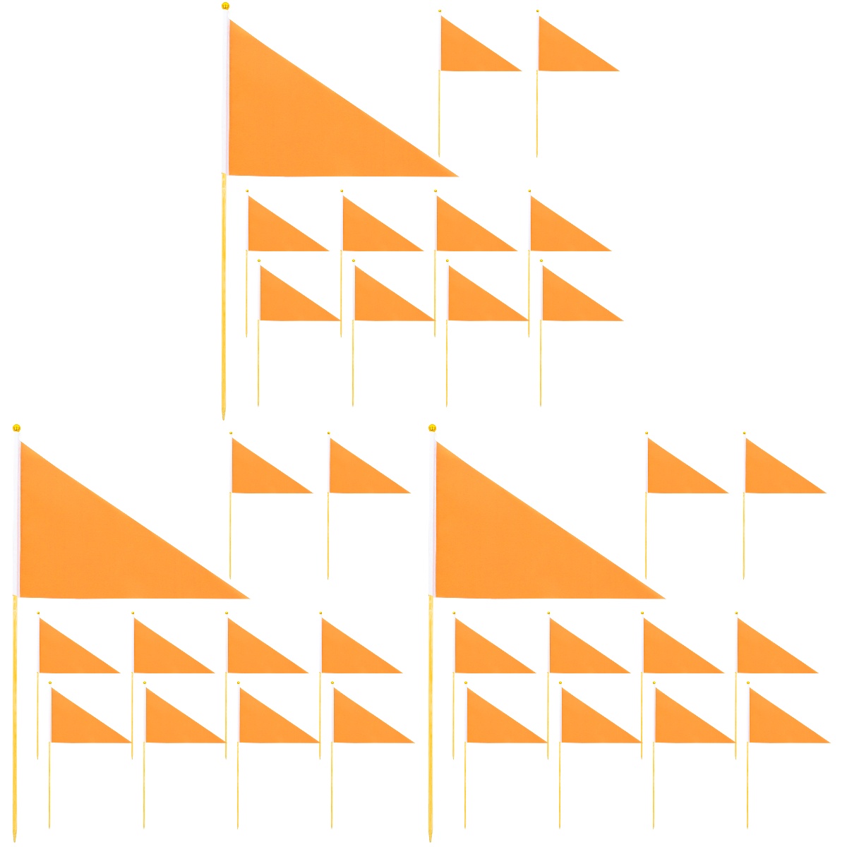 30 pcs Lawn Marking Flags Bright Color Landscape Flags Construction ...