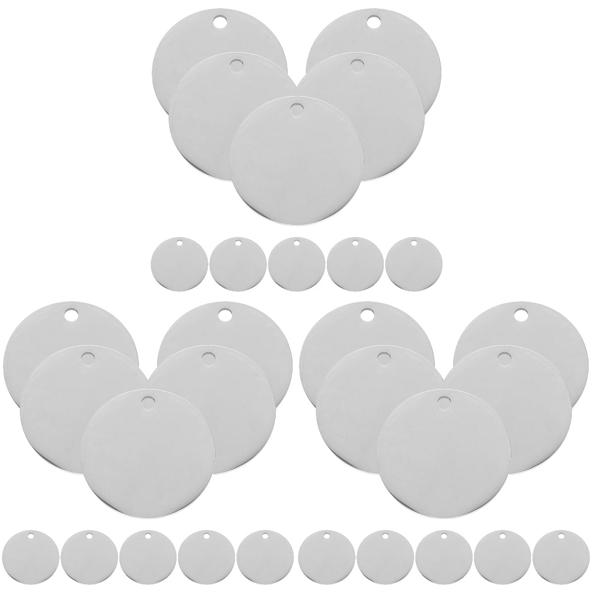 30 pcs Metal Stamping Blank Stainless Steel Tags Stamping Blanks Metal ...