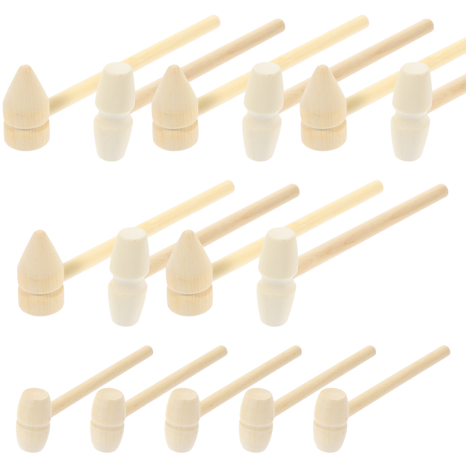 30 pcs Mini Hammers Wooden Knocking Hammer Wooden Kids Hammers Kids ...