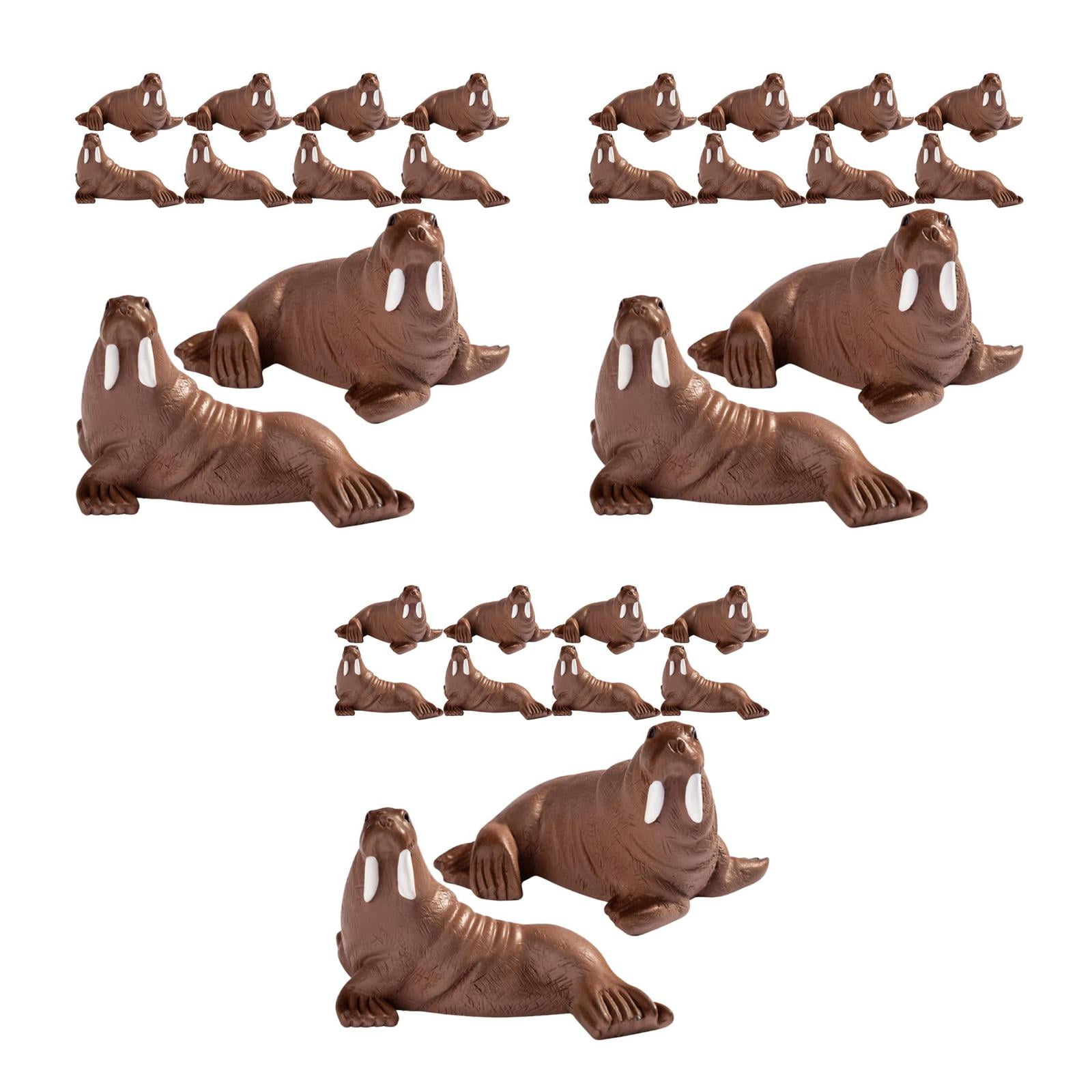 30 pcs Mini Walrus Figurines For Diy Aquarium Decor Realistic Resin ...