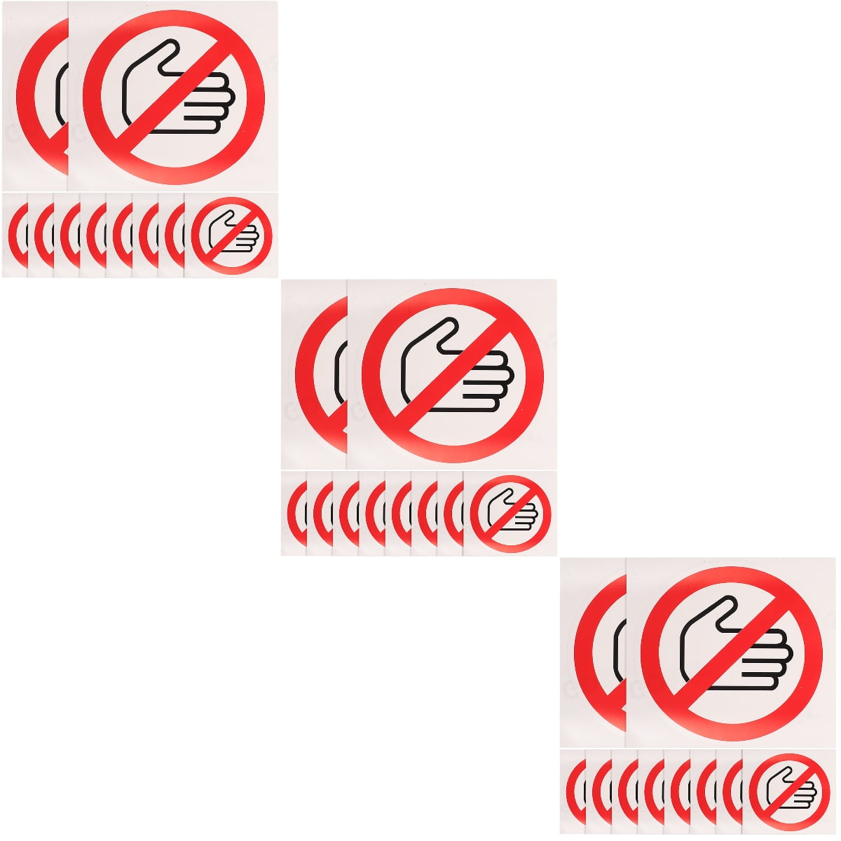 30 pcs No Touch Sign Stickers Don't Touch Warning Label Sticker Not ...