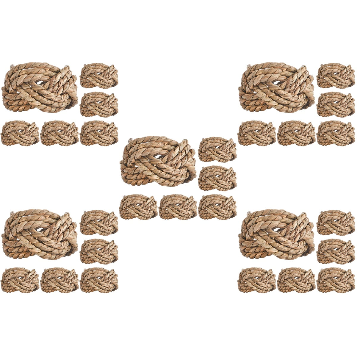 30 pcs Straw Napkin Rings Napkin Holders Weaving Straw Napkin Holding ...