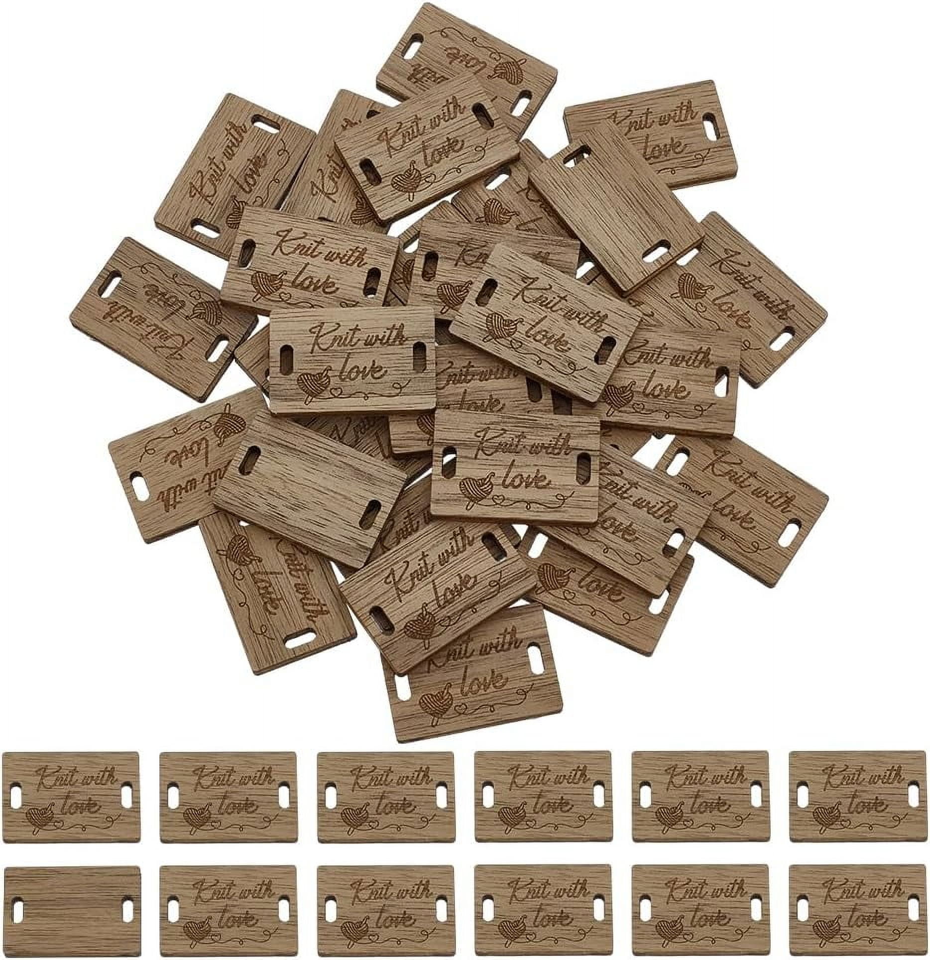 30 pcs Walnut Wood Tags 1.18x0.8inch Rectangle Wooden Handmade Label ...