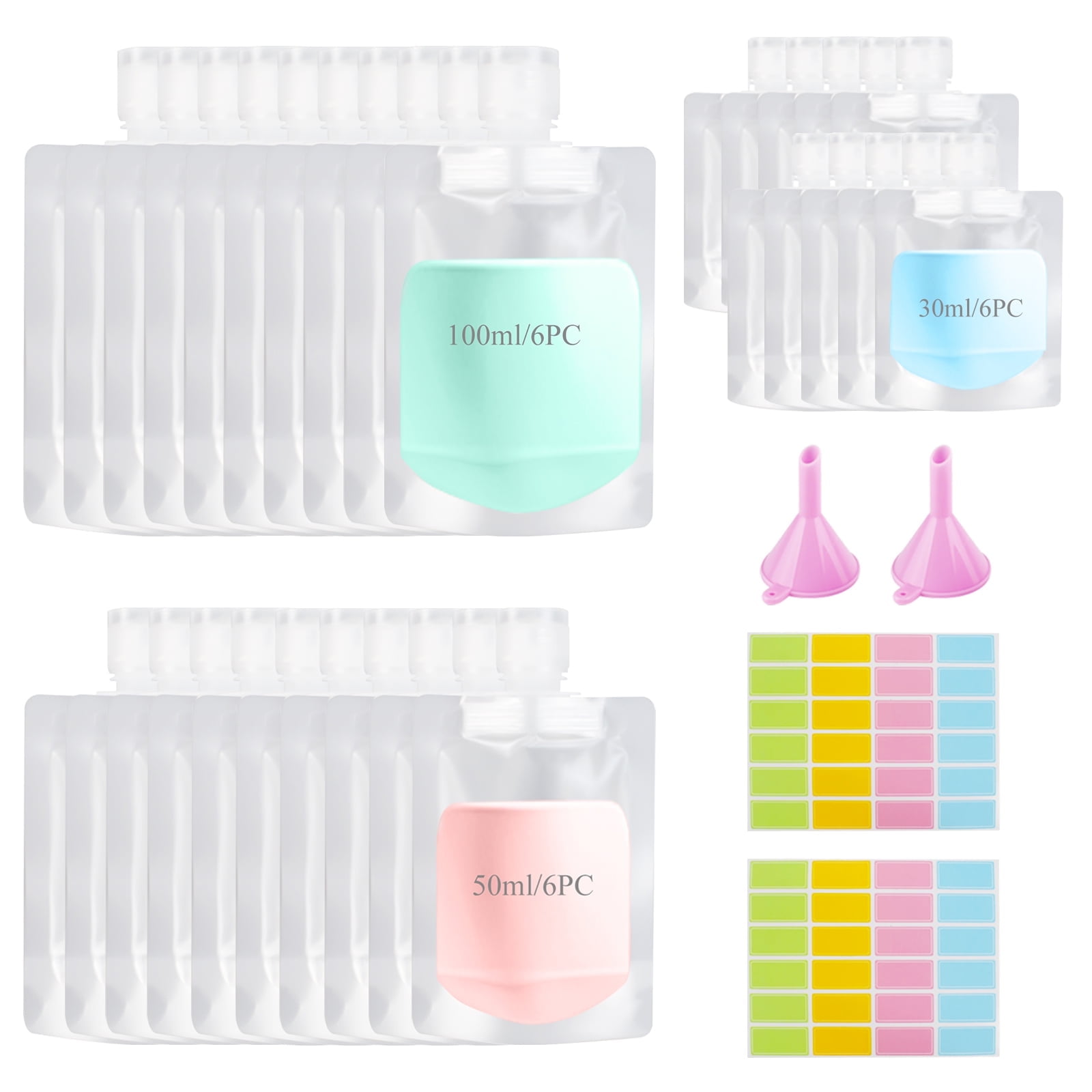 30 pcsTravel Refillable for Toiletries, Empty Squeeze Bag, Leakproof ...