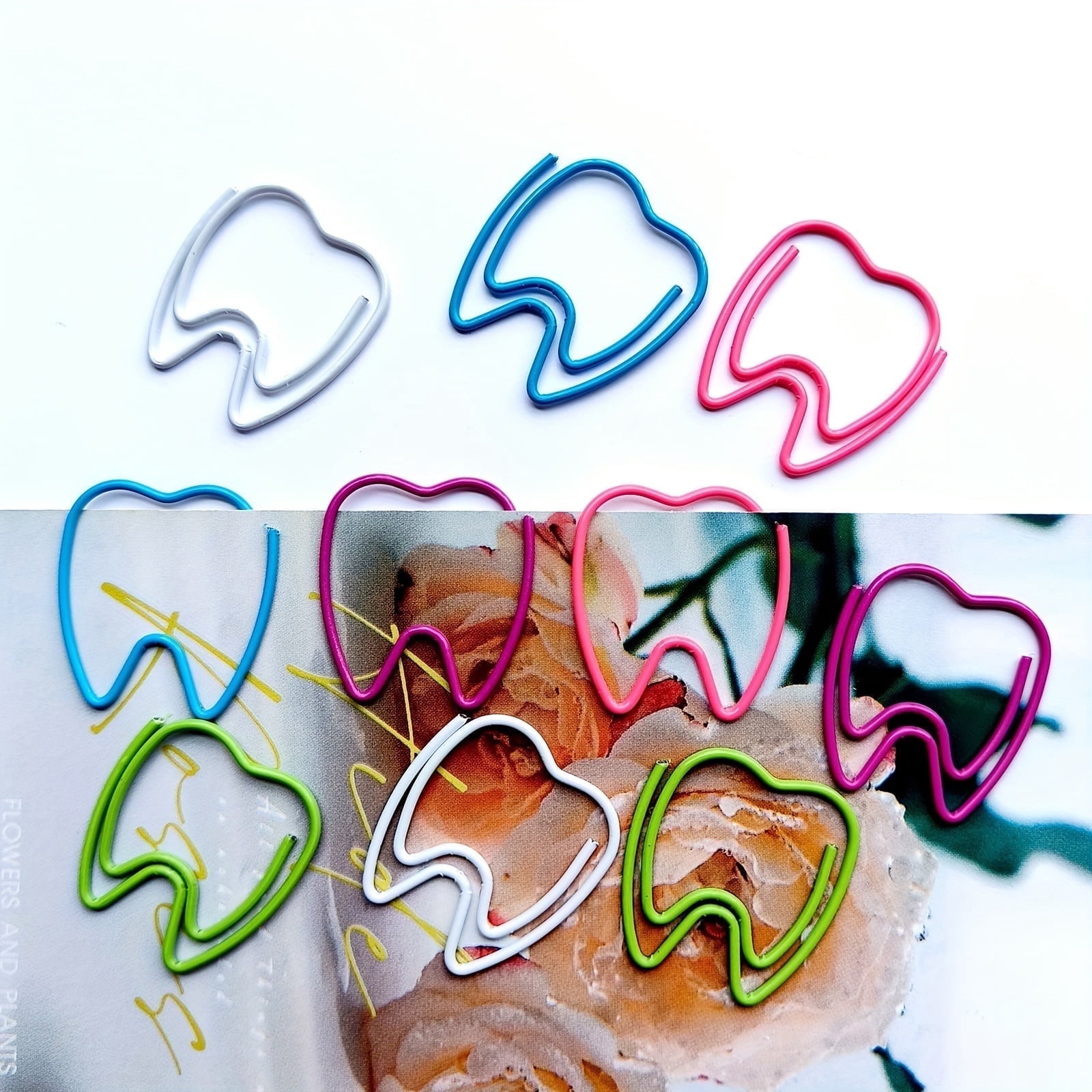 Unbranded Colorful Tooth-Shaped Paper Clips - Cute Dental Supplies ...
