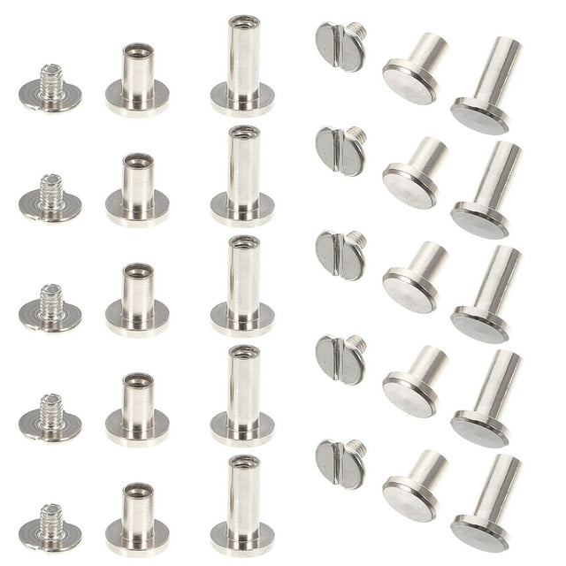 30 sets of Alloy Bolt Screw Fastener Nail Rivets for Book Photo Album ...