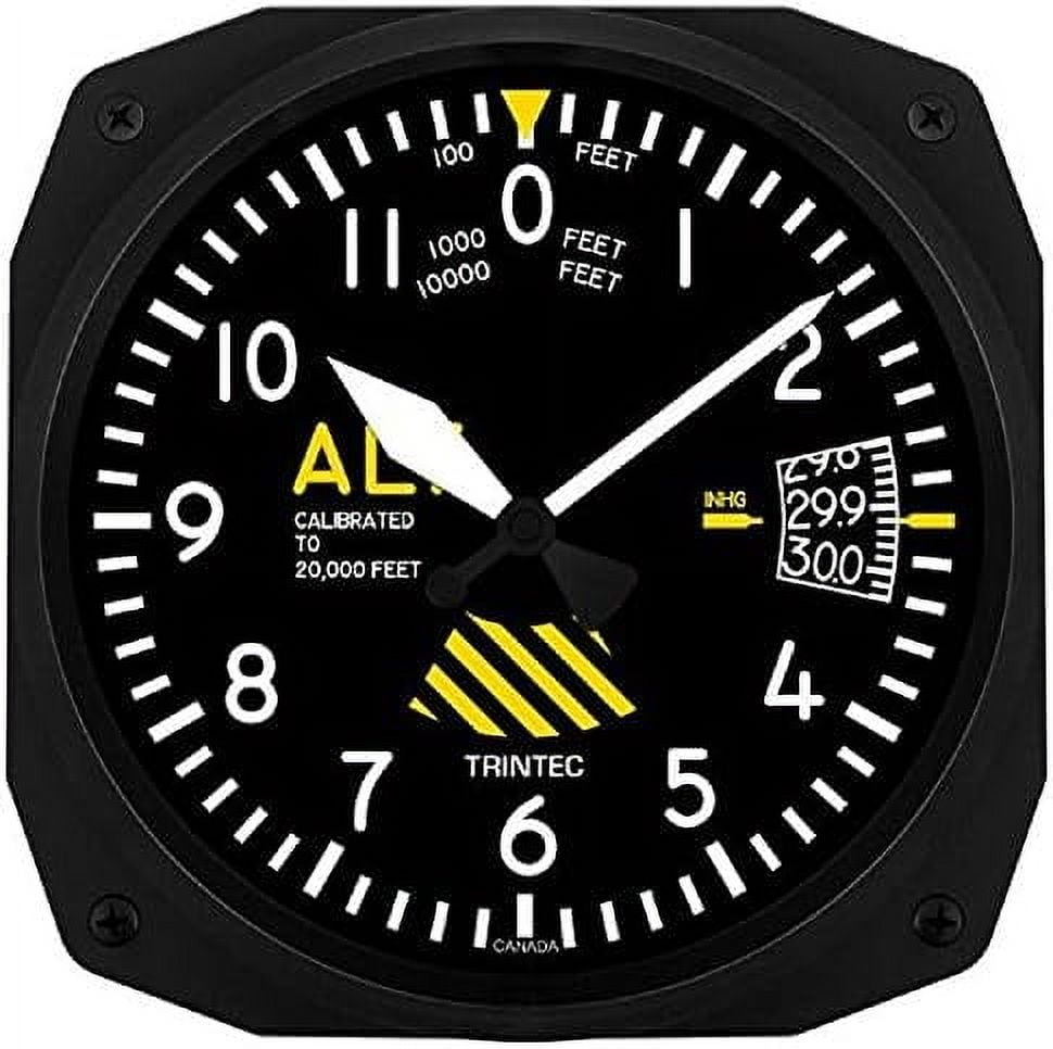 30 th Anniversary 10" Aviation Altimeter Instrument Style Wall Clock ...