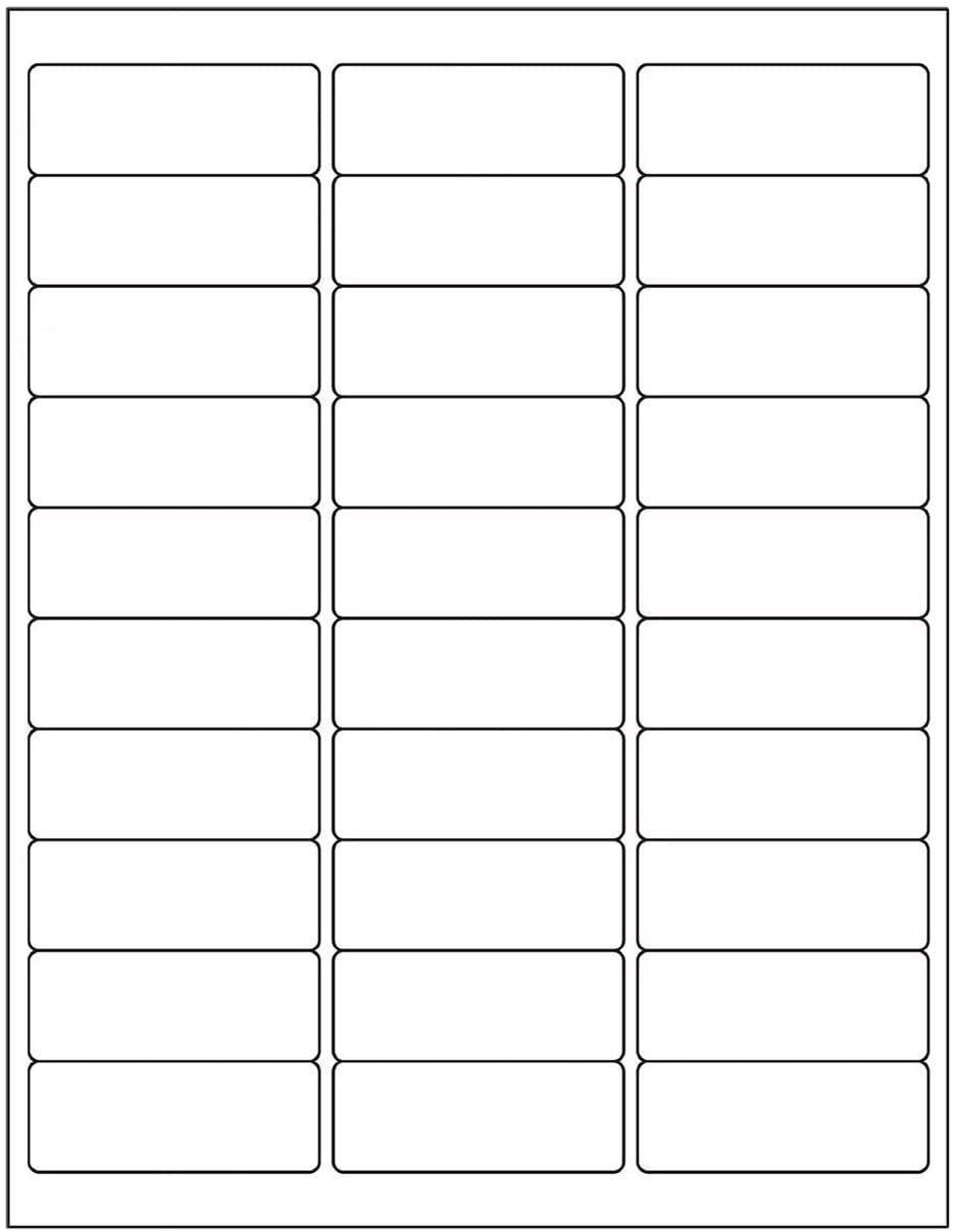 30-up Labels 3000 Stickers 100 Sheets 2.625 X 1 FBA Address Labels ...
