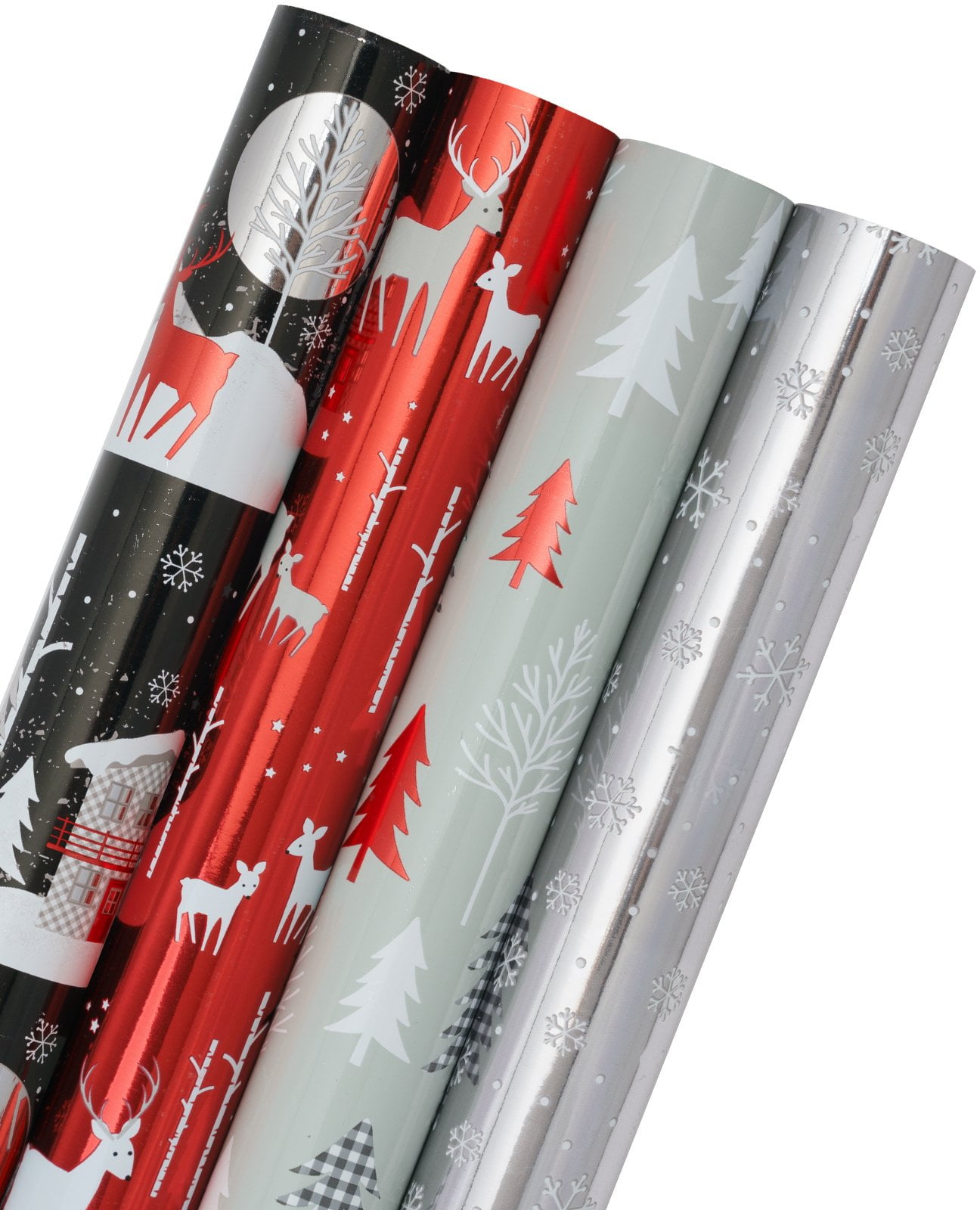 30" x 10' Wrapping Paper Bundle (4-pack) | Black Buffalo - Walmart.com