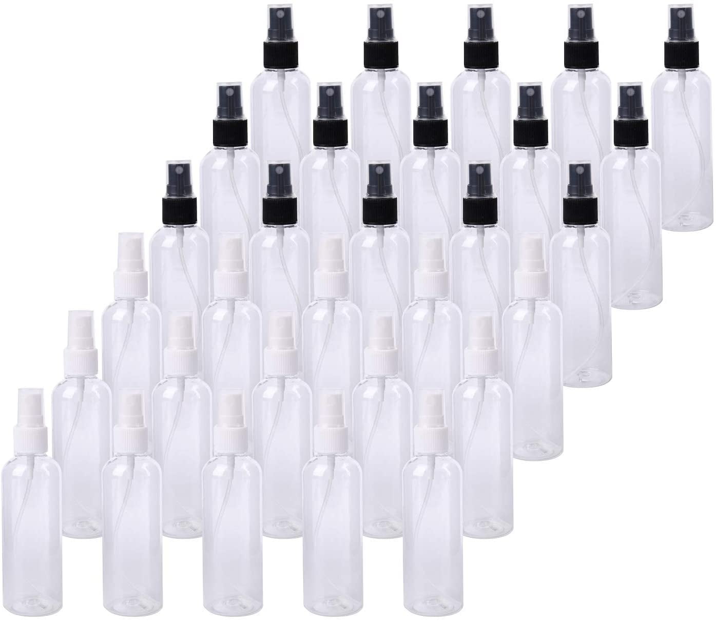 30 x 100ml Atomizer Clear Spray Bottle Empty Refillable Fine Mist ...