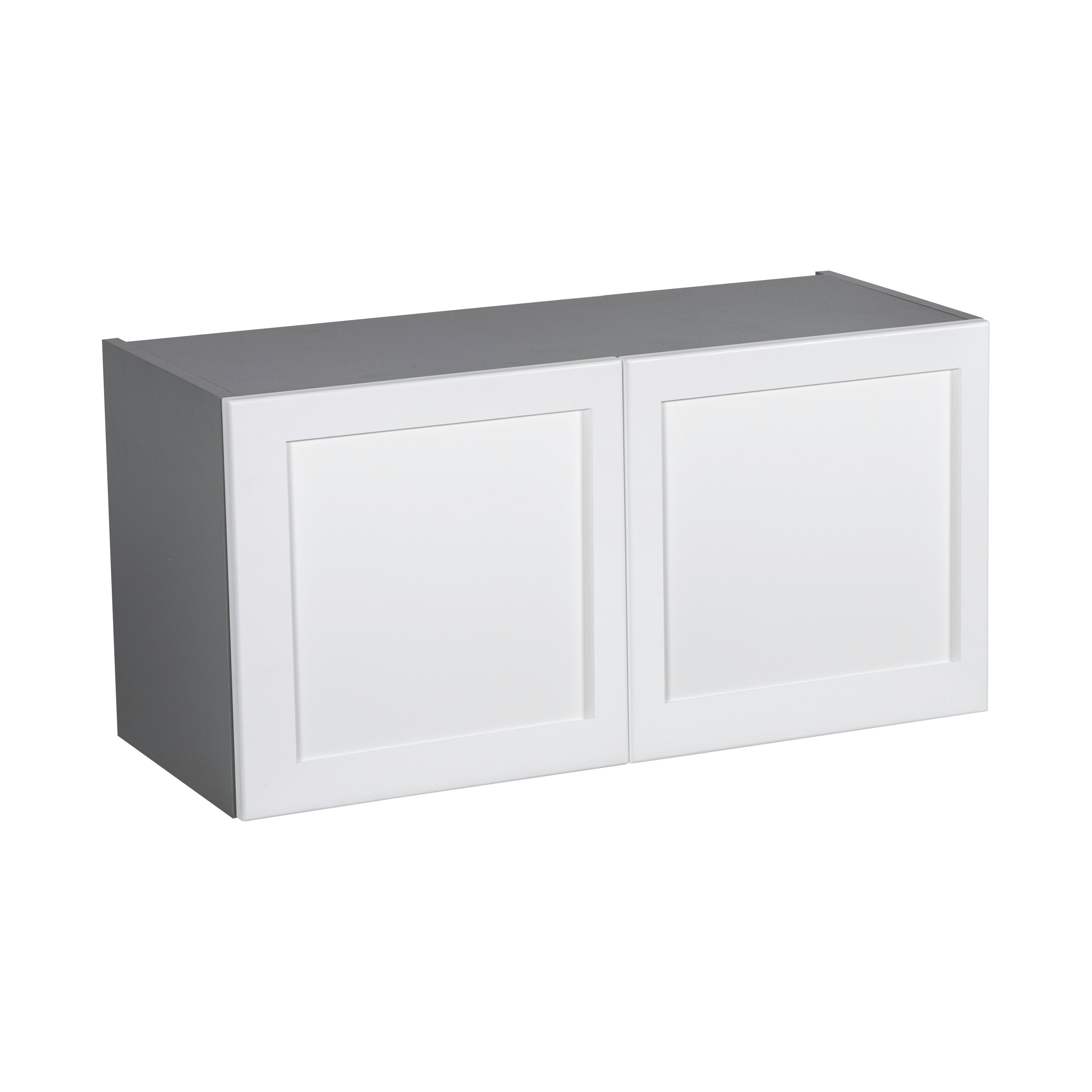 30" x 18" Wall Cabinet-Double Door-with Shaker White Matte door ...