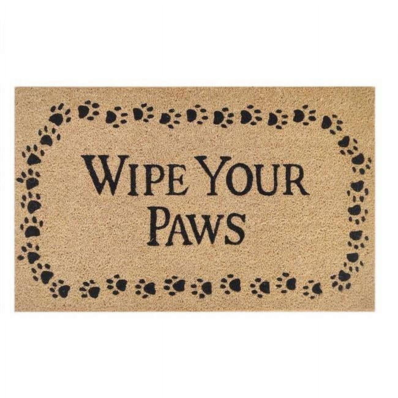 30 x 18 in. Wipe Your Paws Coir Door Mat, Black & Brown - Walmart.com