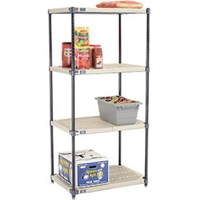 30 x 18 x 63 in. Vented Plastic Shelving with Nexelon Finish - Beige ...