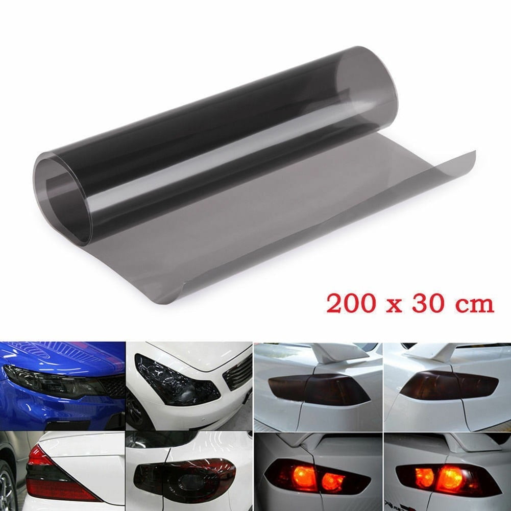30 x 200cm Light Smoke Black Tint Film Headlights Tail lights Car Vinyl ...