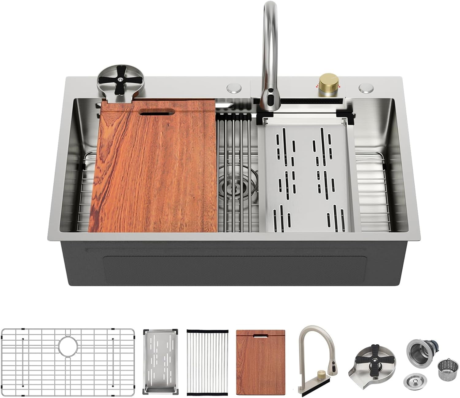 30 x 22 Inch Drop In Kitchen Sink - 30 Inch Topmount Kitchen Sinks ...