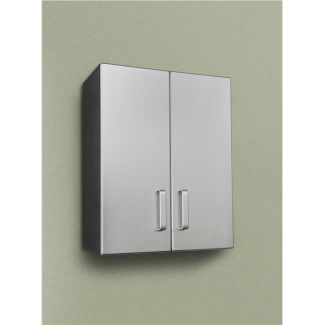 30 x 23.75 x 13 in. Heavy Duty Two Door Overhead Cabinet, Black with ...