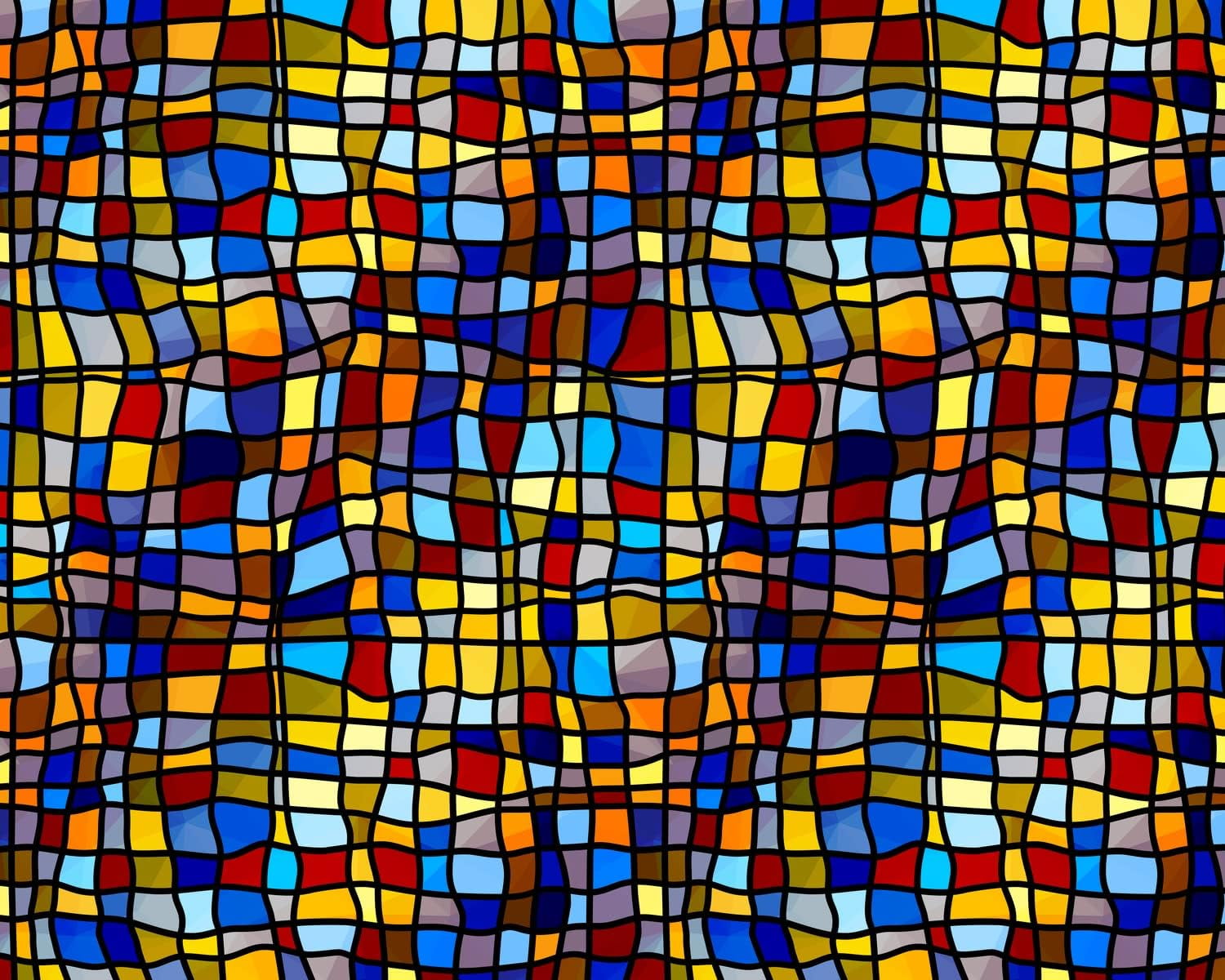 30 x 24 Symphony Stained Glass Pattern Window Film Static Cling Film UV ...