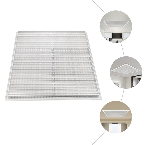 30" x 30" Cube Core Eggcrate Return Air Grille, White Aluminum Return ...