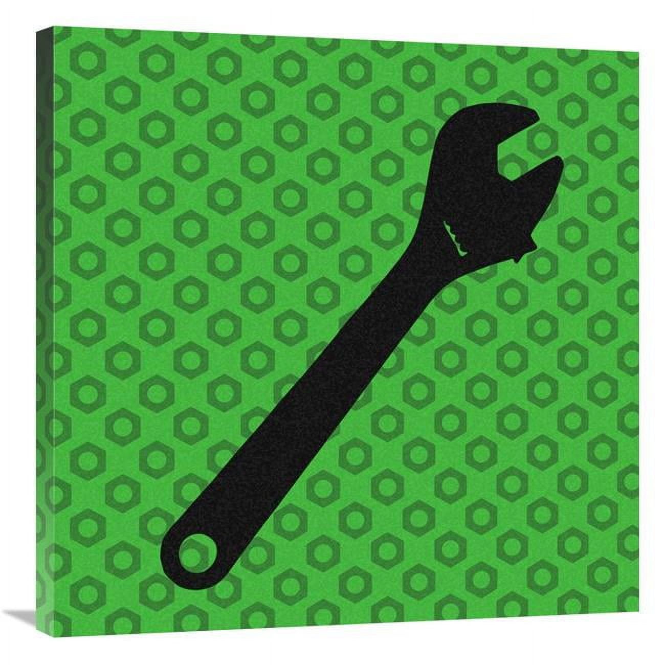 30 x 30 in. Hand Tools - Wrench & Hex Nut Art Print - BG.Studio ...