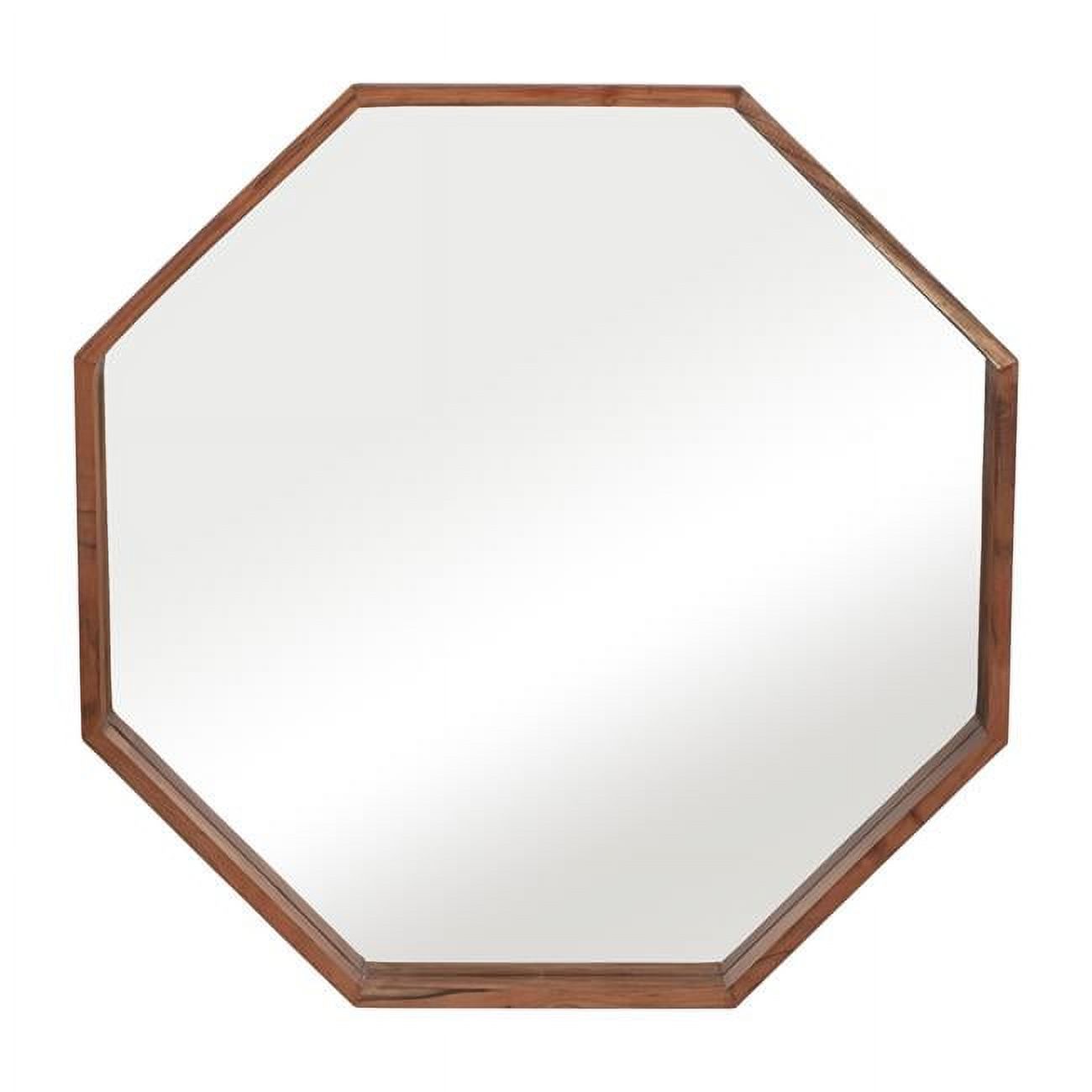 30 x 30 in. Wood & MDF Octagon Shaped Mirror, Red & Cherry - Walmart.com