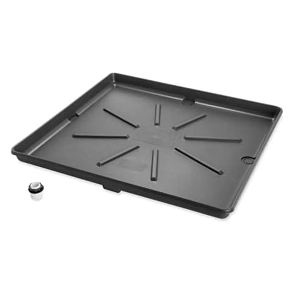 30 x 32 in. Graphite Drain Pan with PVC Fitting - Walmart.com