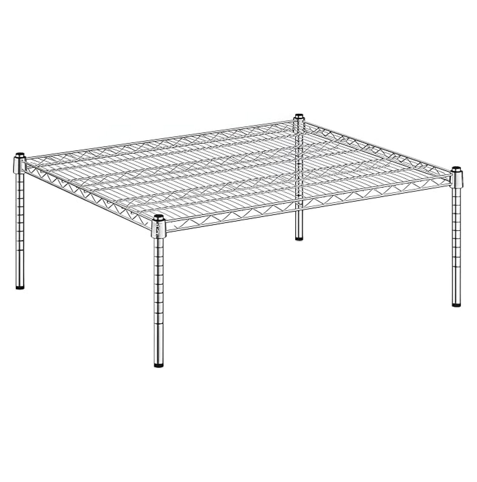 30" x 36" x 14" Wire Storage Shelf, Dunnage Rack, 1 Tier Small Shelf ...