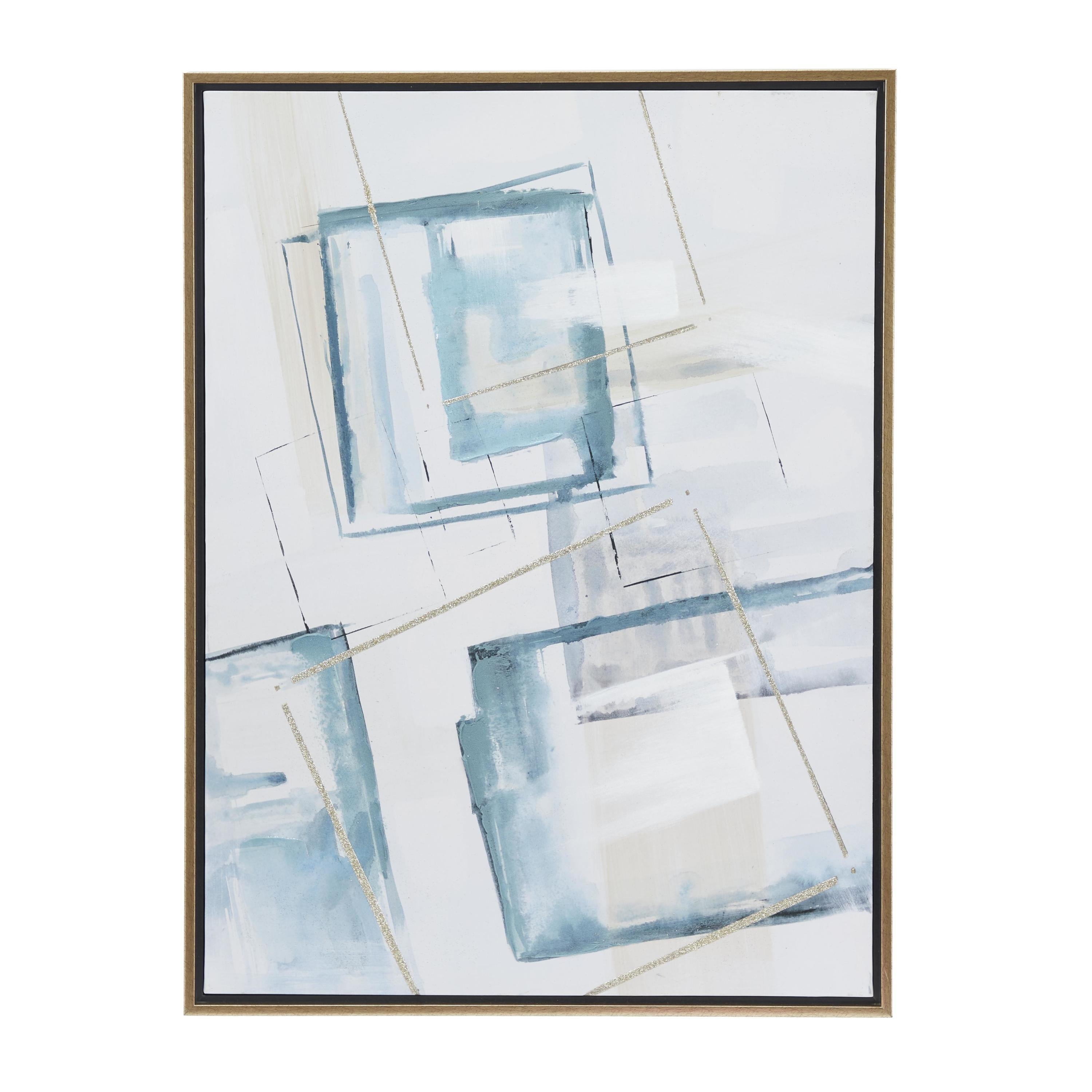 30" x 39" Geometric Framed Wall Art with Gold Frame, by CosmoLiving by ...