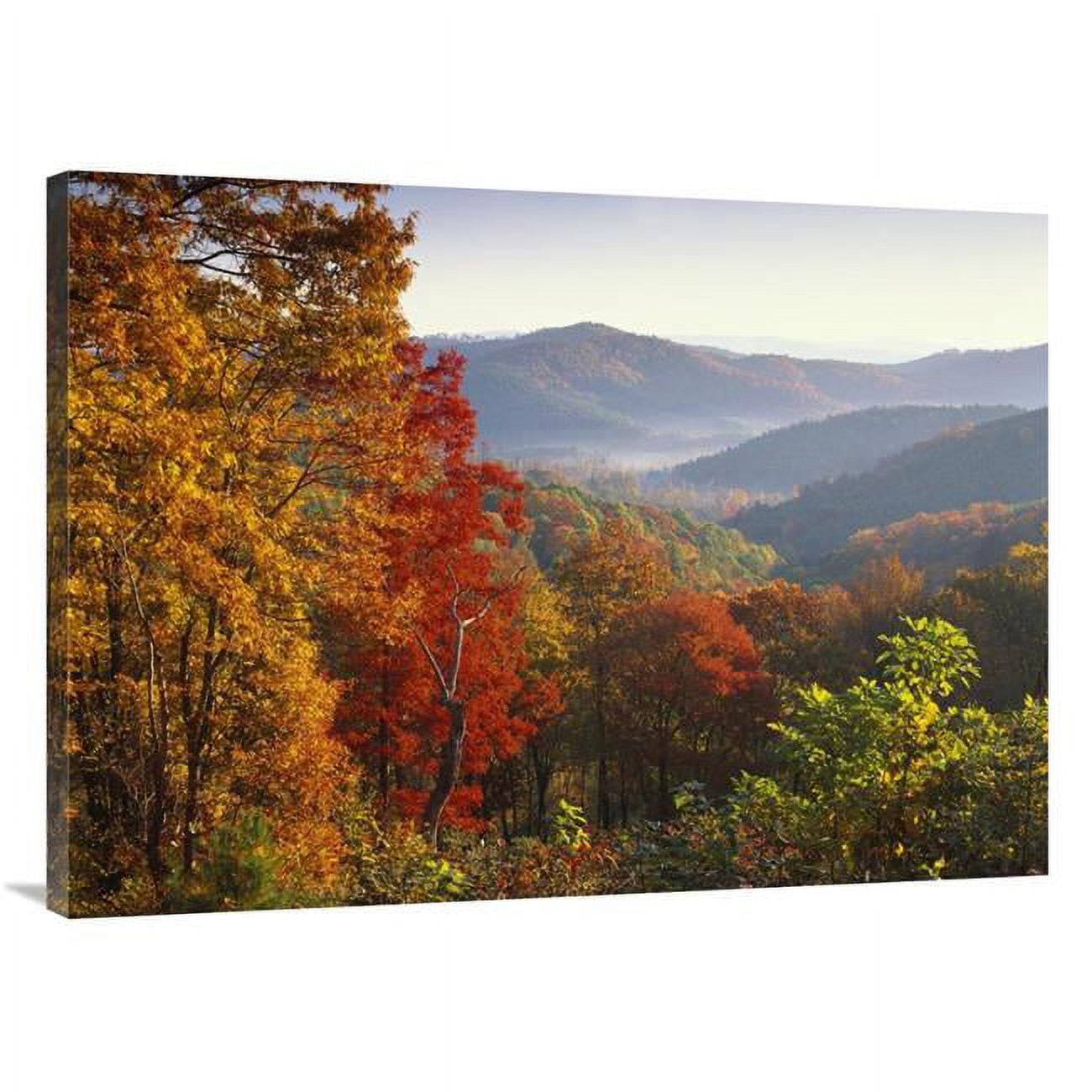 30 x 40 in. Autumn Foliage on Blue Ridge Range Near Jumping Off Rock ...