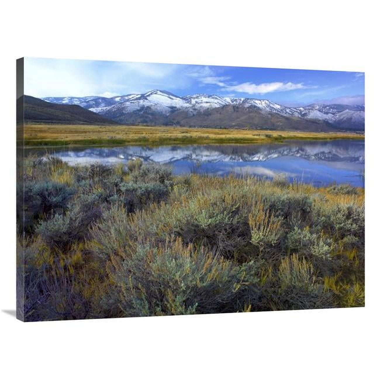 30 x 40 in. The Carson Range Reflected in Washoe Lake, Nevada Art Print ...