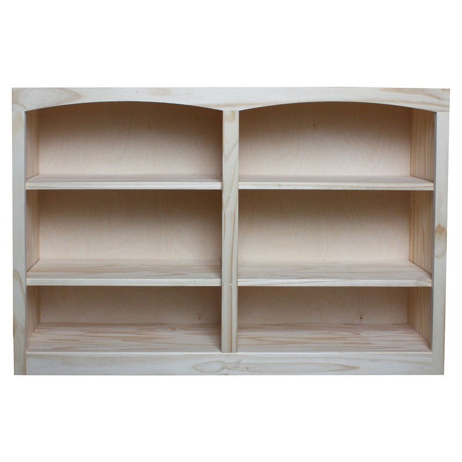 "30"" x 48"" Fully Assembled Wooden Unfinished Bookshelf - Built in the ...