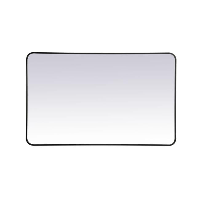 30 x 48 in. Soft Corner Metal Rectangular Mirror, Black - Walmart.com