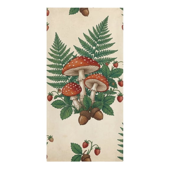 30" x 61" Lightweight Beach Towel Vintage Floral Mushroom Travel Towel ...