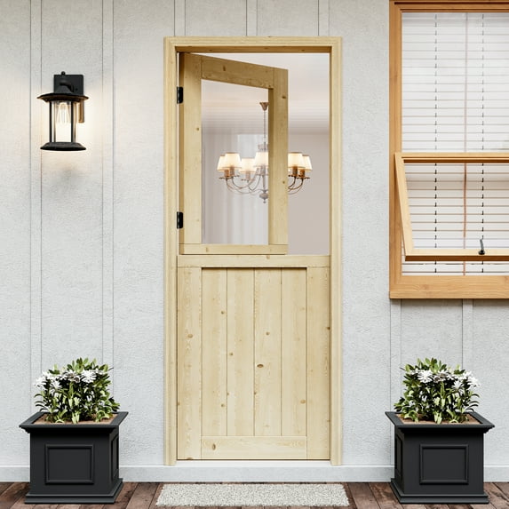 30" x 80" Qucik Assemble Jamb, Not Prehung, Unfinished Dutch Door, 1 ...