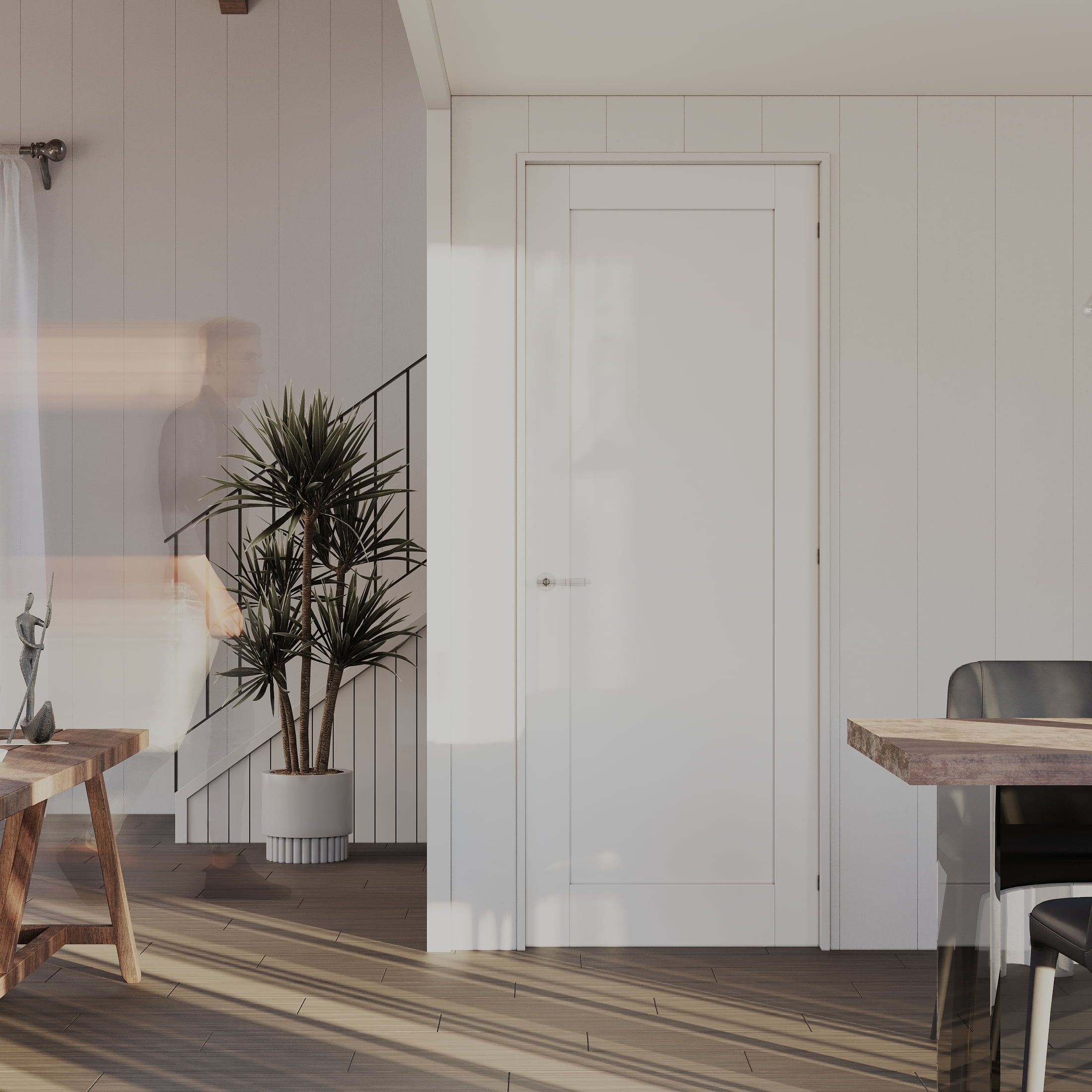 30" x 80" (for 32 x 82 Rough Opening) Interior 1 Panel Shaker Door Slab ...