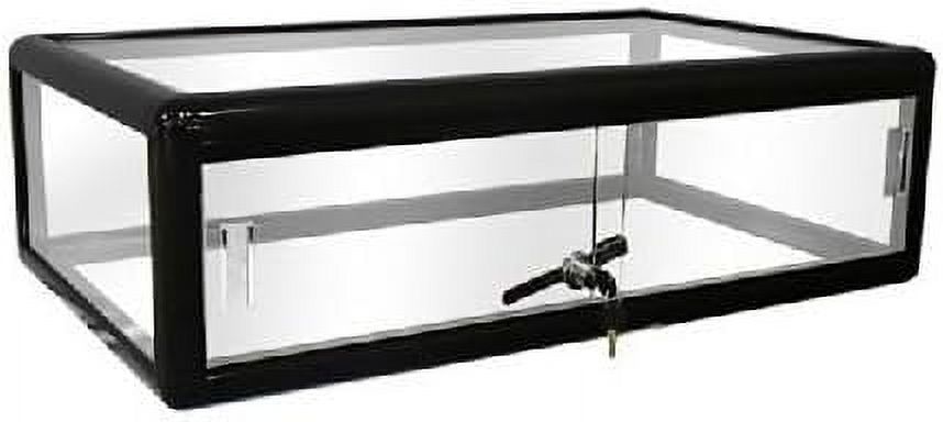 30 x 9 in. Glass Countertop Showcase Tower Display Case44; Black ...