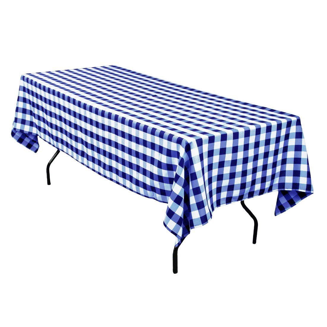 30 x Checkered Tablecloths 60"× 126" Rectangular Gingham 100% polyester ...