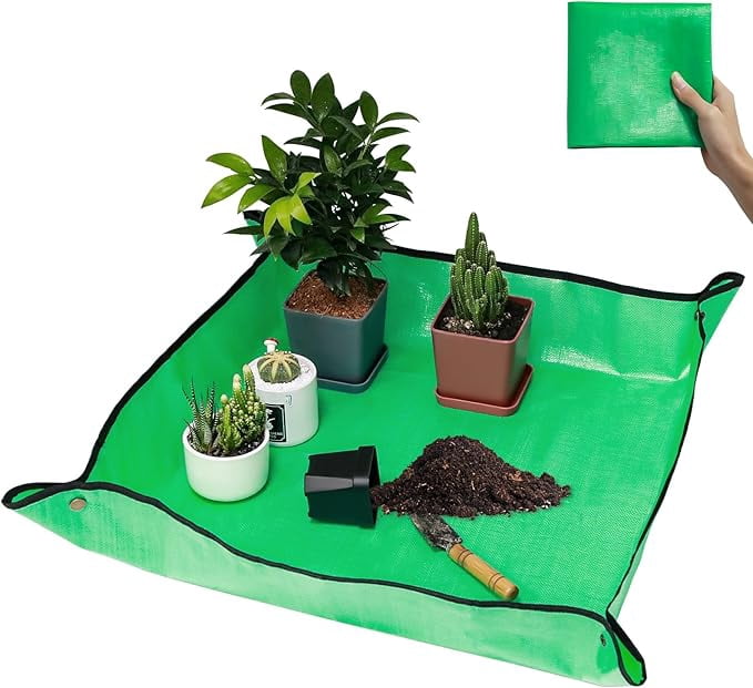30" x 30" Repotting Mat for Transplanting & Potting Soil Mess Control ...