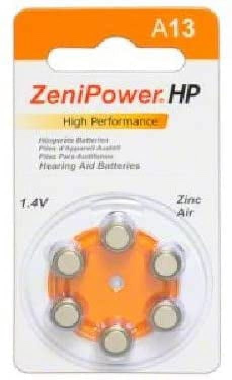 30 x Size 13 ZeniPower Hearing Aid Batteries - Walmart.com