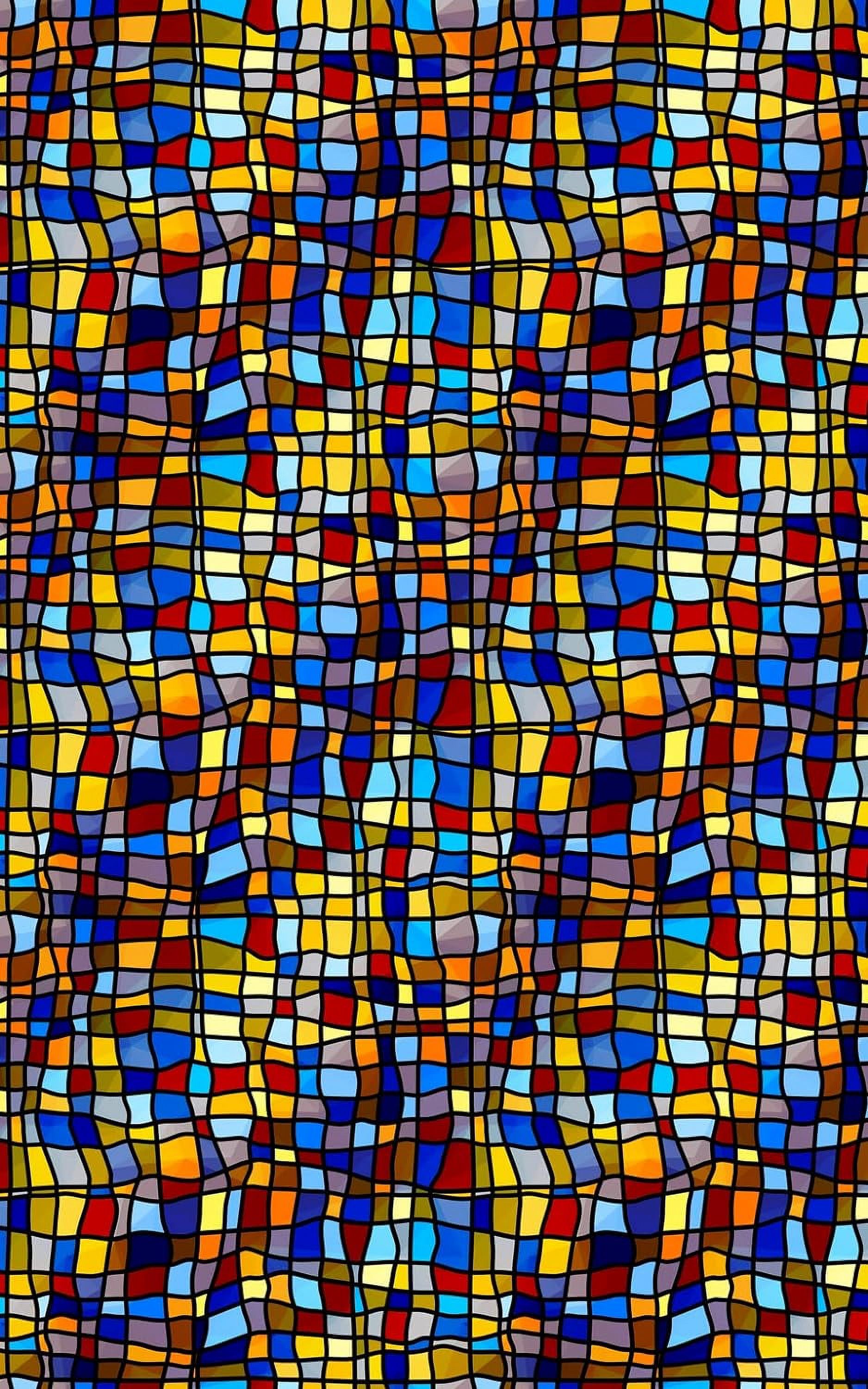 30 x Symphony Stained Glass Pattern Window Film Static Cling Film UV Filtering Energy Saving ...