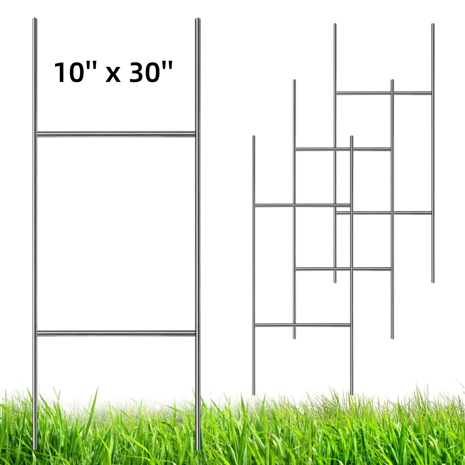 30"x10" Heavy Duty Metal H-Stakes Frame Wire Stakes - Yard Sign Stake ...